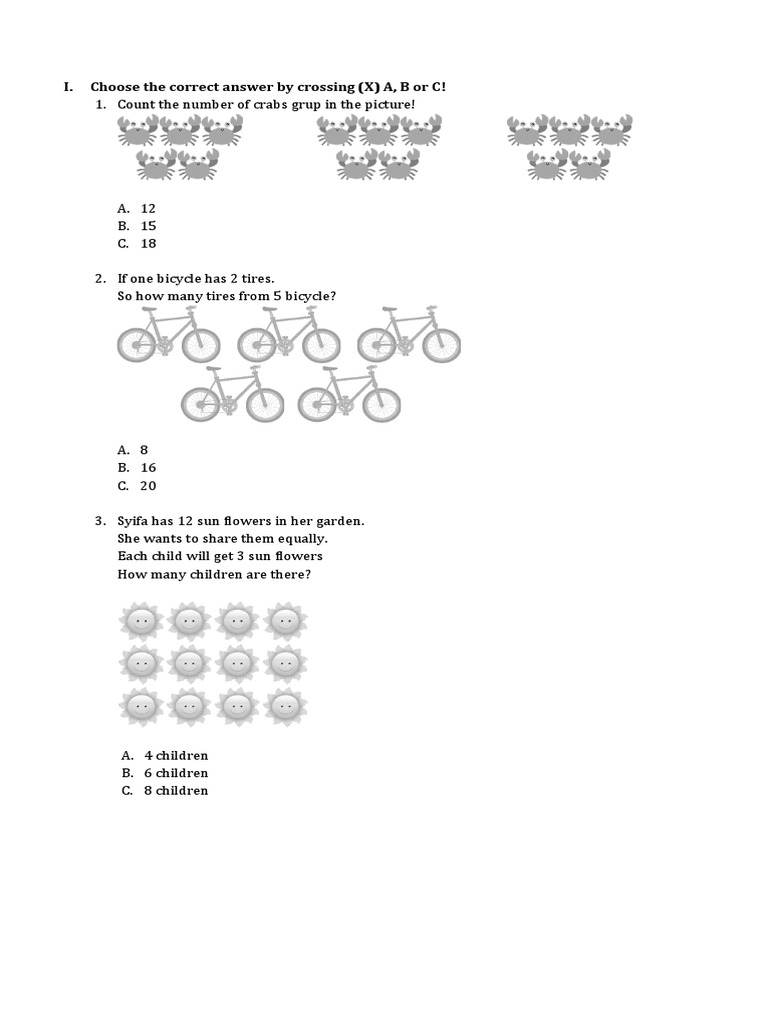 I. Choose The Correct Answer by Crossing (X) A, B or C! | PDF