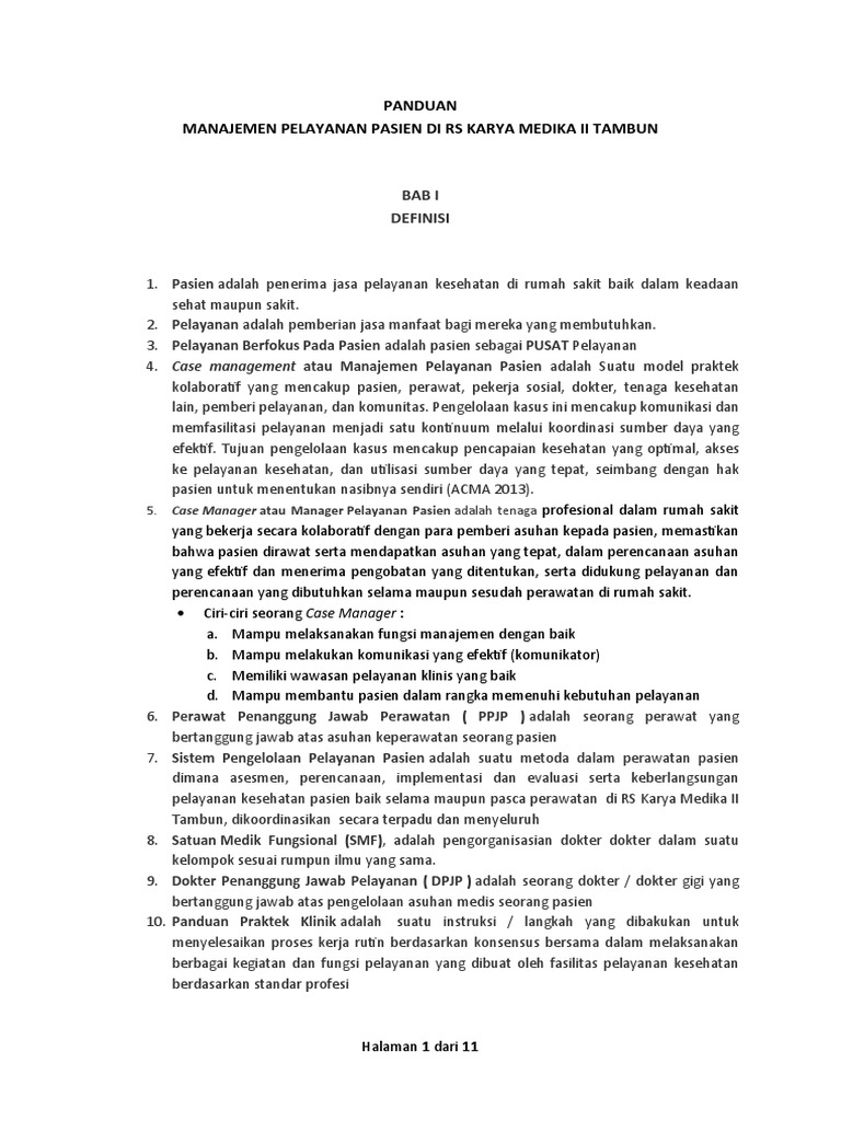 PANDUAN Case Manager | PDF