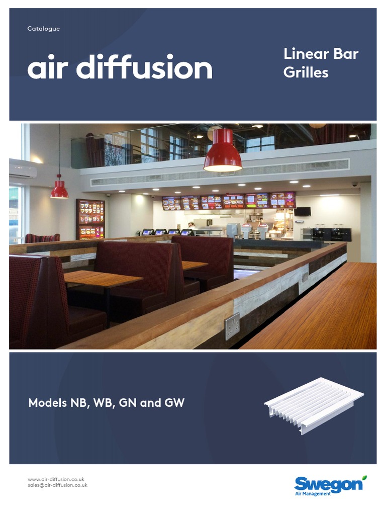 Swegon Linear Bar Grilles Product Sheet | PDF | Pressure | Mechanical ...