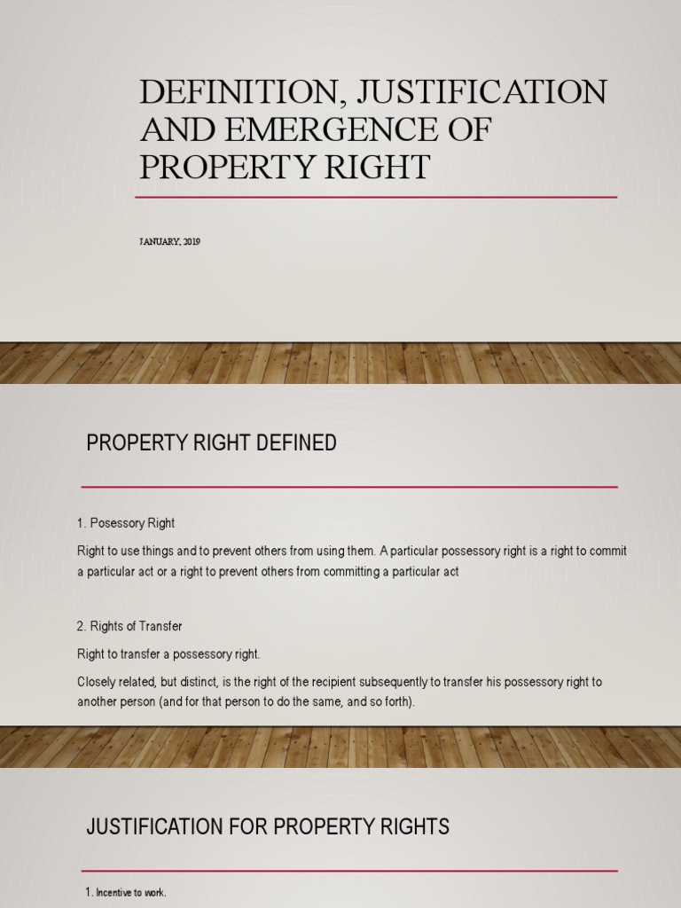 Understanding Property Rights and Their Justification | PDF | Property ...