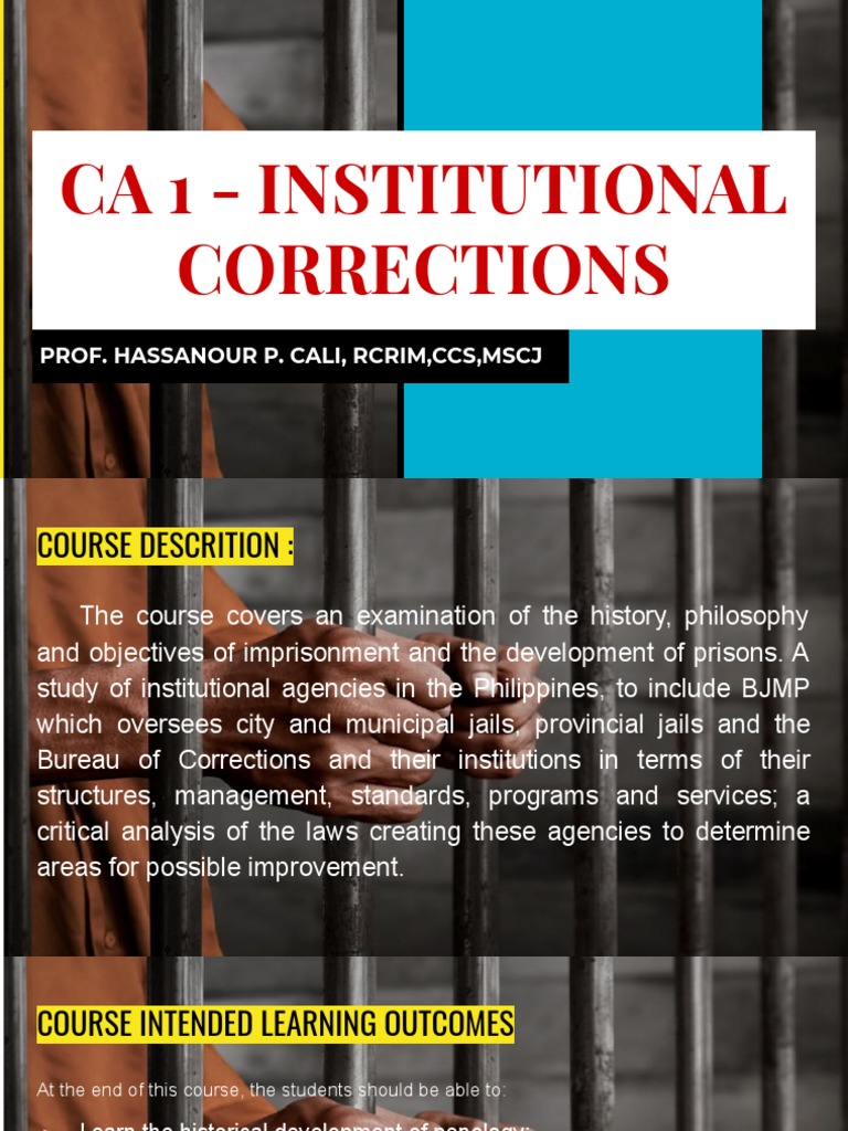 Basic Terms To Remember On Institutional Corrections | PDF | Prison ...
