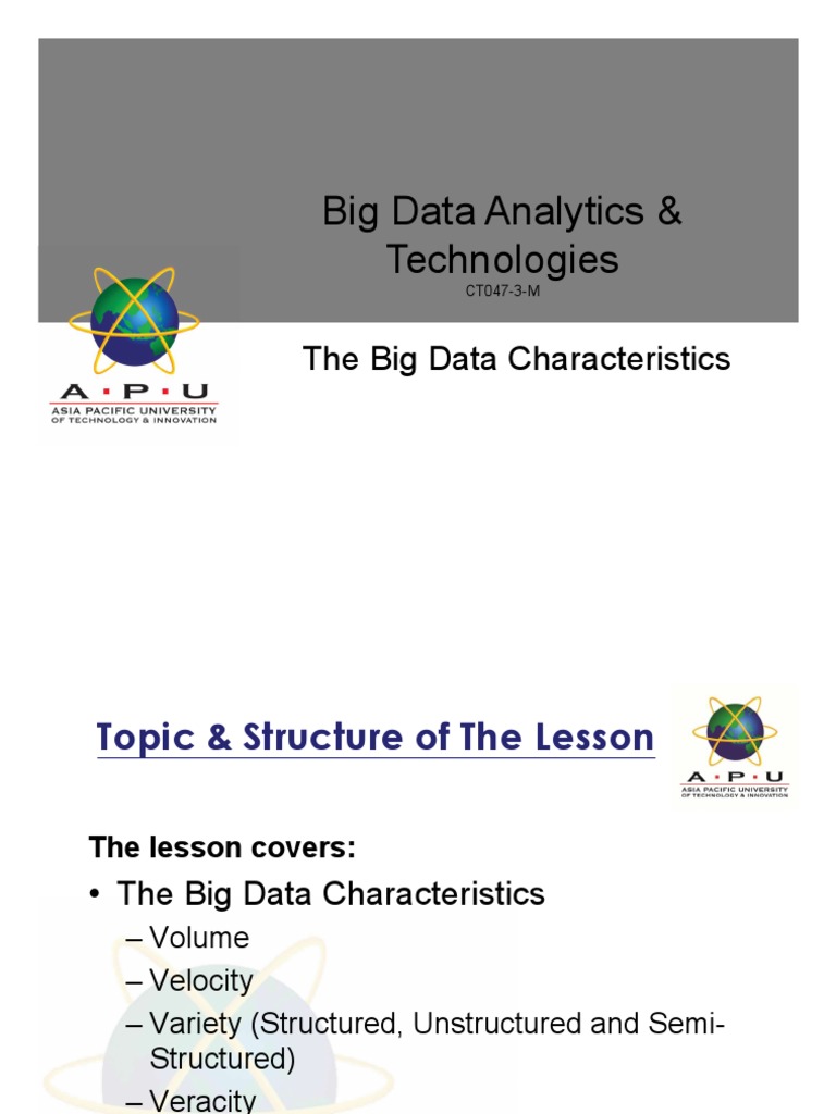 3 - Big Data Characteristics | PDF | Big Data | Analytics