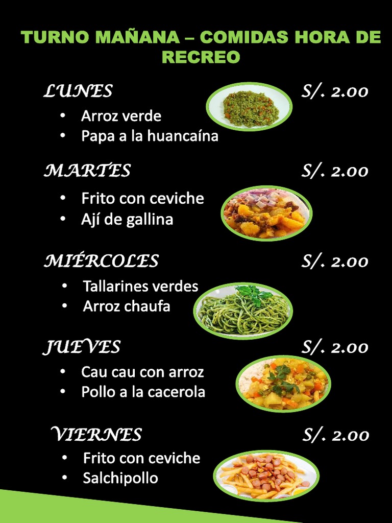 Carta de Comidas 1 | PDF