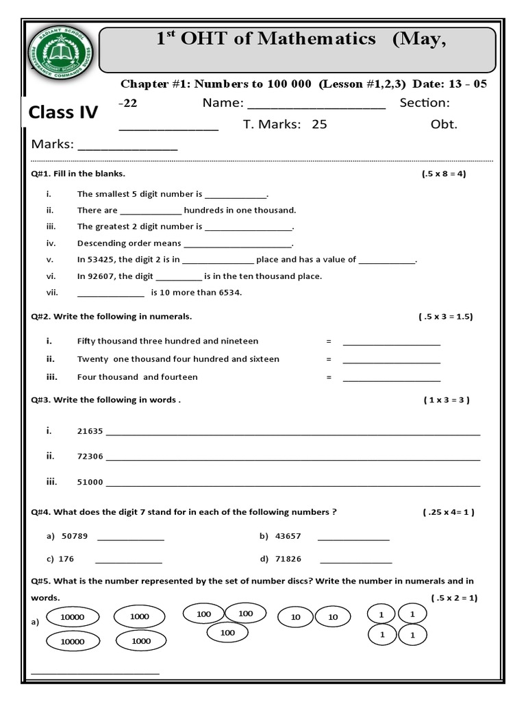 Chapter 1 Assessment 30 | Download Free PDF | Mathematics