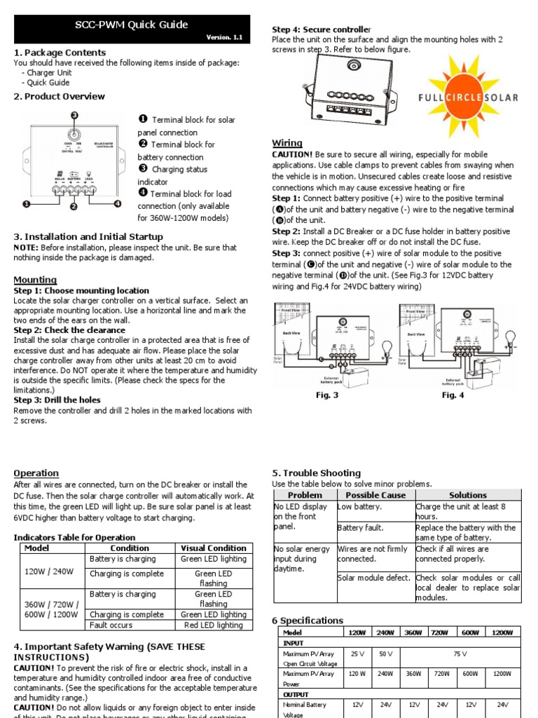 SCC-PWM Quick Guide: 1. Package Contents | Download Free PDF | Fuse ...