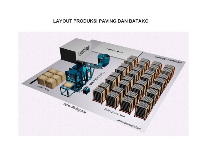 Layout Produksi Paving Dan Batako | PDF