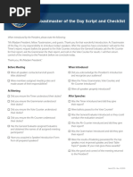 Toastmasters 675C Grammarian Script and Log A4 PDF | PDF