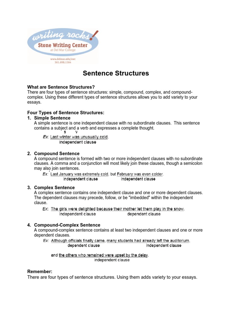 Sentence Structures | PDF