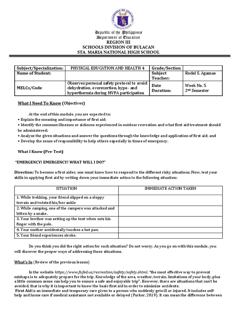 Outdoor Recreation Safety Tips and Proper First Aid Treatment for ...