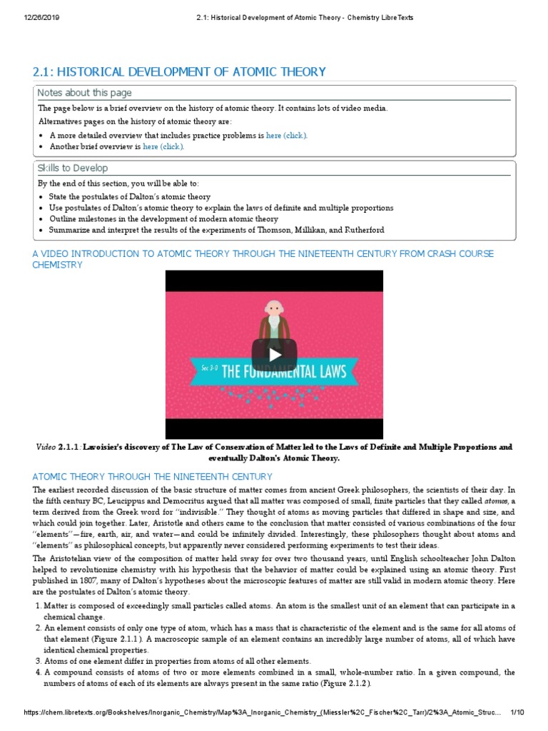 2.1 - Historical Development of Atomic Theory - Chemistry LibreTexts ...