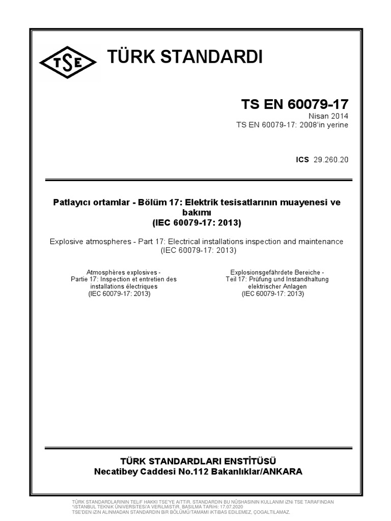TS en 60079 17 | PDF