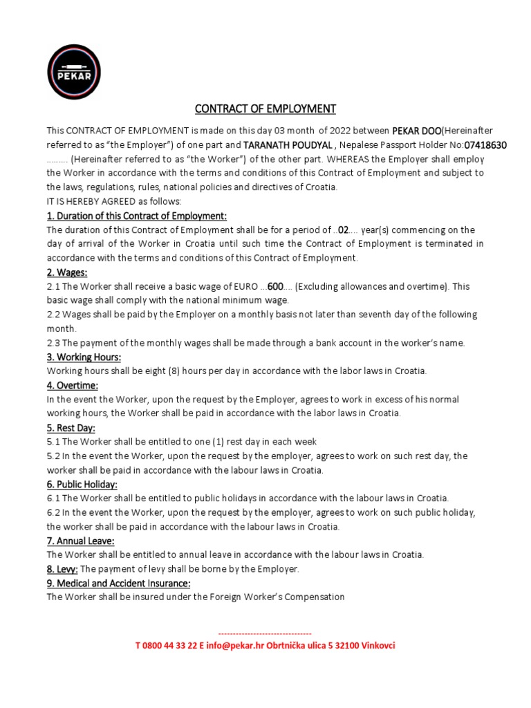 Taranath Poudyal Agg | PDF | Employment | Labour Law