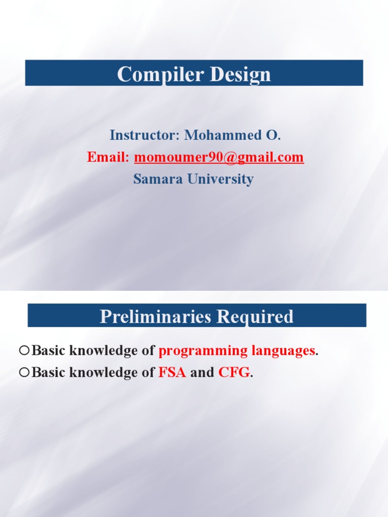 Compiler Design Overview and Phases | PDF | Parsing | Compiler