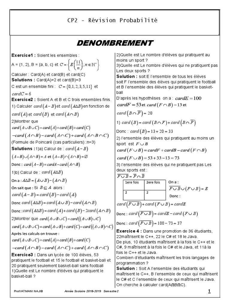 Denombrement Exo Corr | PDF | Permutation | Polygone