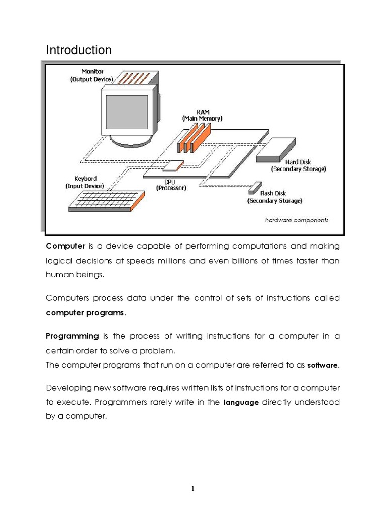 Computer Is A Device Capable of Performing Computations and Making ...