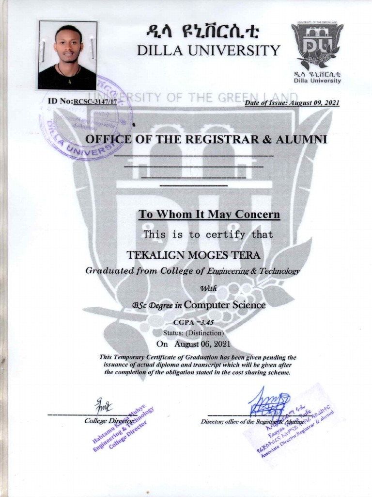 Tekalign Documents | PDF