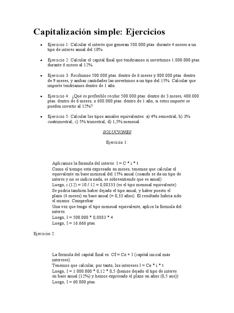 Ejercicios De Capitalizacion Y Puntuacion