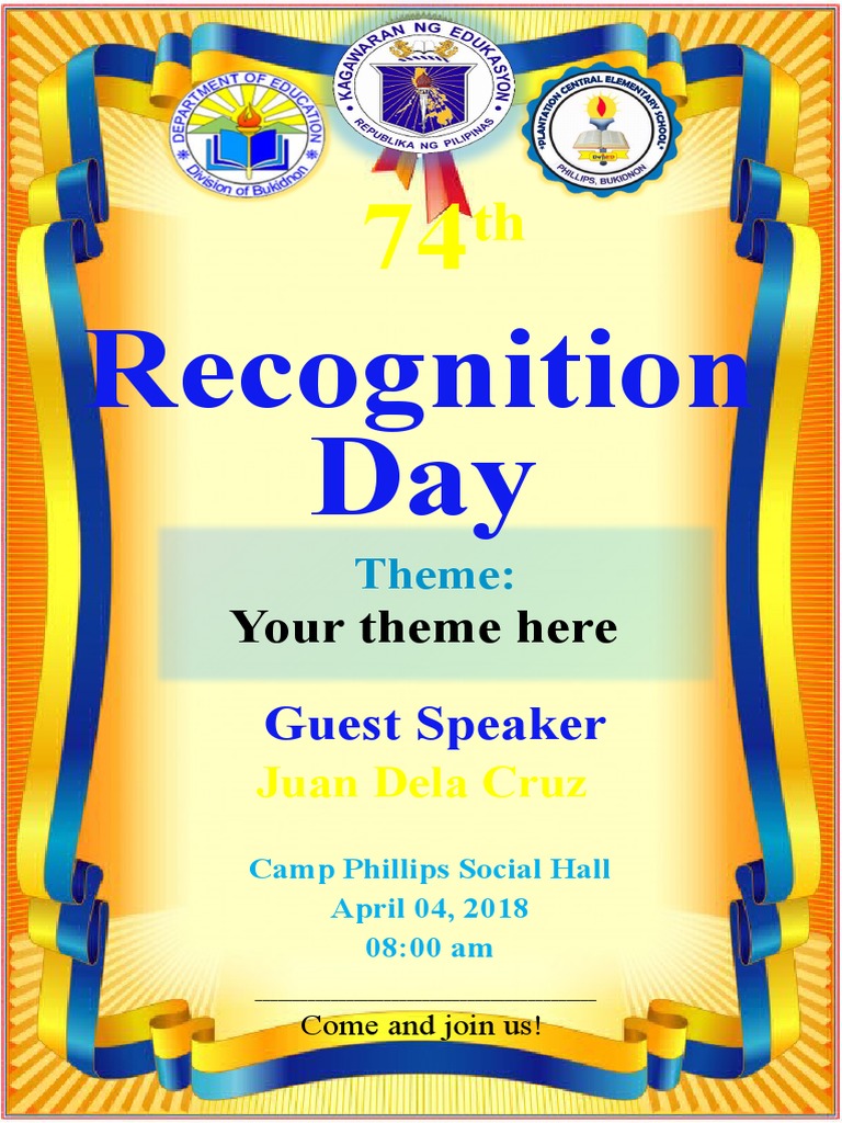 School Recognition Day Background Design | PDF