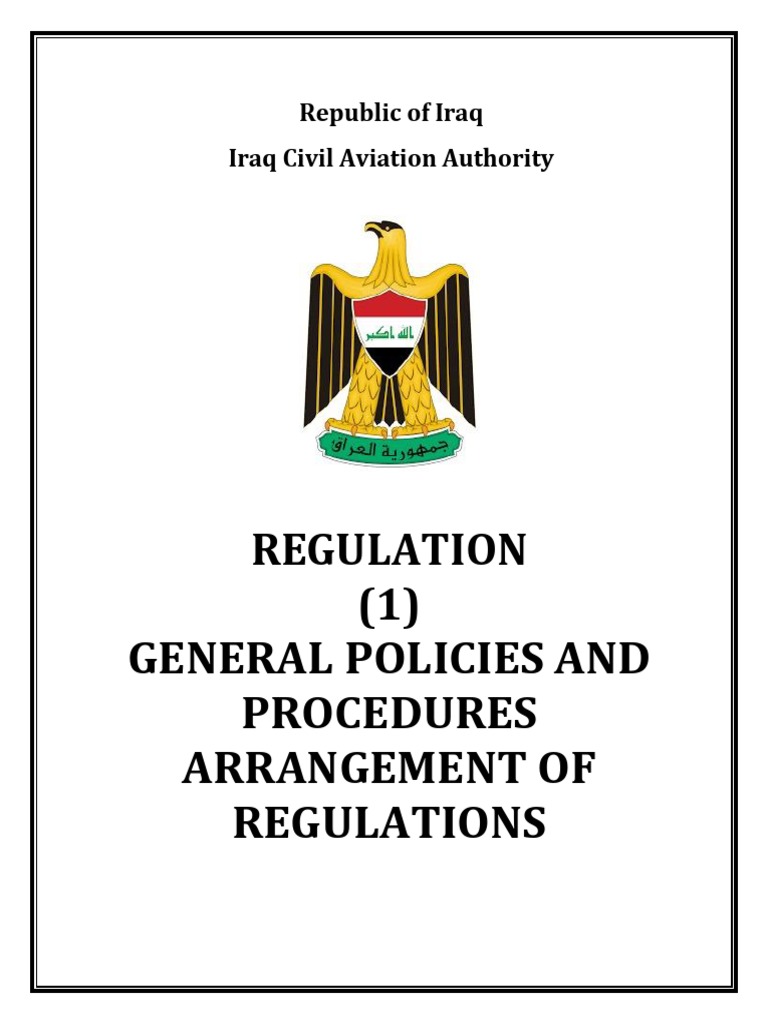 ICAR No.1 GENERAL POLICIES AND PROCEDURES ARRANGEMENT OF REGULATIONS ...