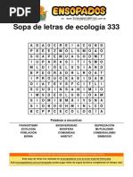 Sopa de Letras de Los Ecosistemas | PDF