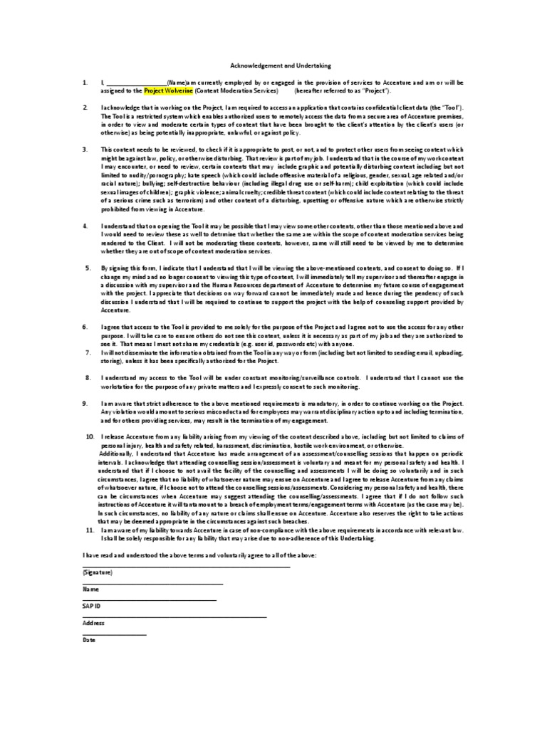 NDA Wolverine | PDF | Legal Liability | Consent