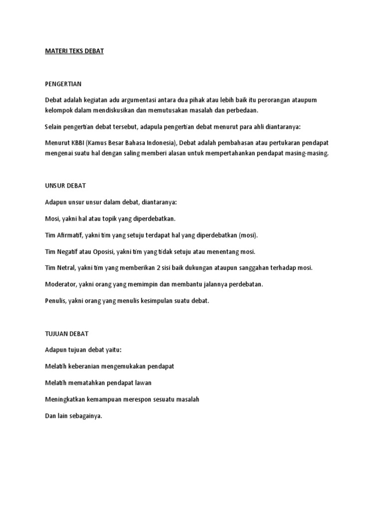 10 Teks Debat | PDF