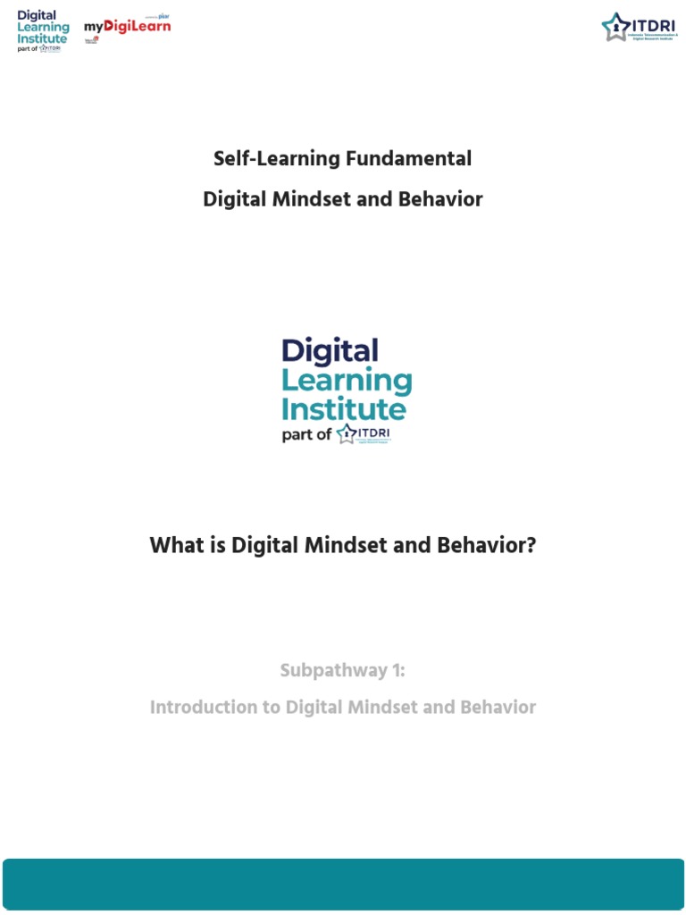 What Is Digital Mindset Behavior | PDF