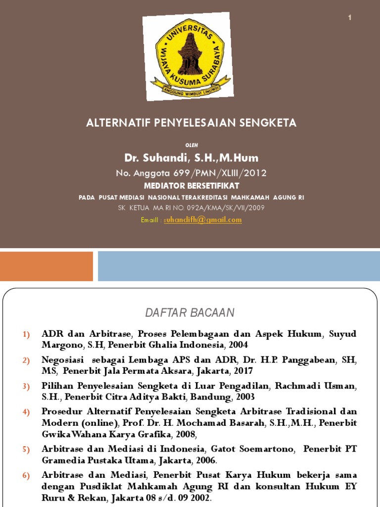 Memahami Arbitrase dalam ADR | PDF