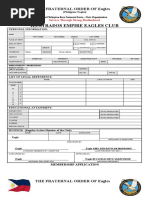 EAGLES Application Form | PDF | Government