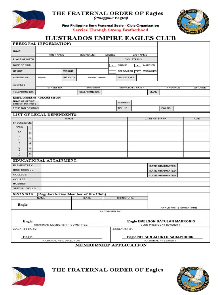 Ilustrados Empire Eagles Club: The Fraternal Order of Eagles | PDF | Government | Government And ...