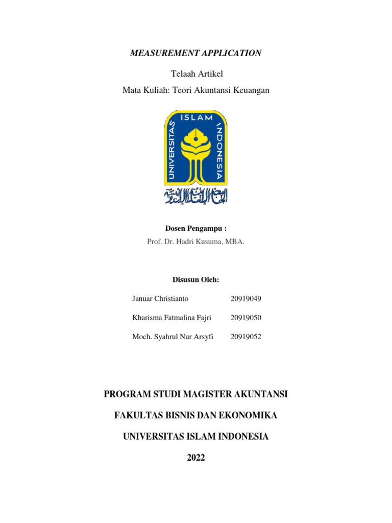 Measurement Application - MAKSI 22 (Januar, Kharisma, M.Syahrul) - Full Paper | PDF