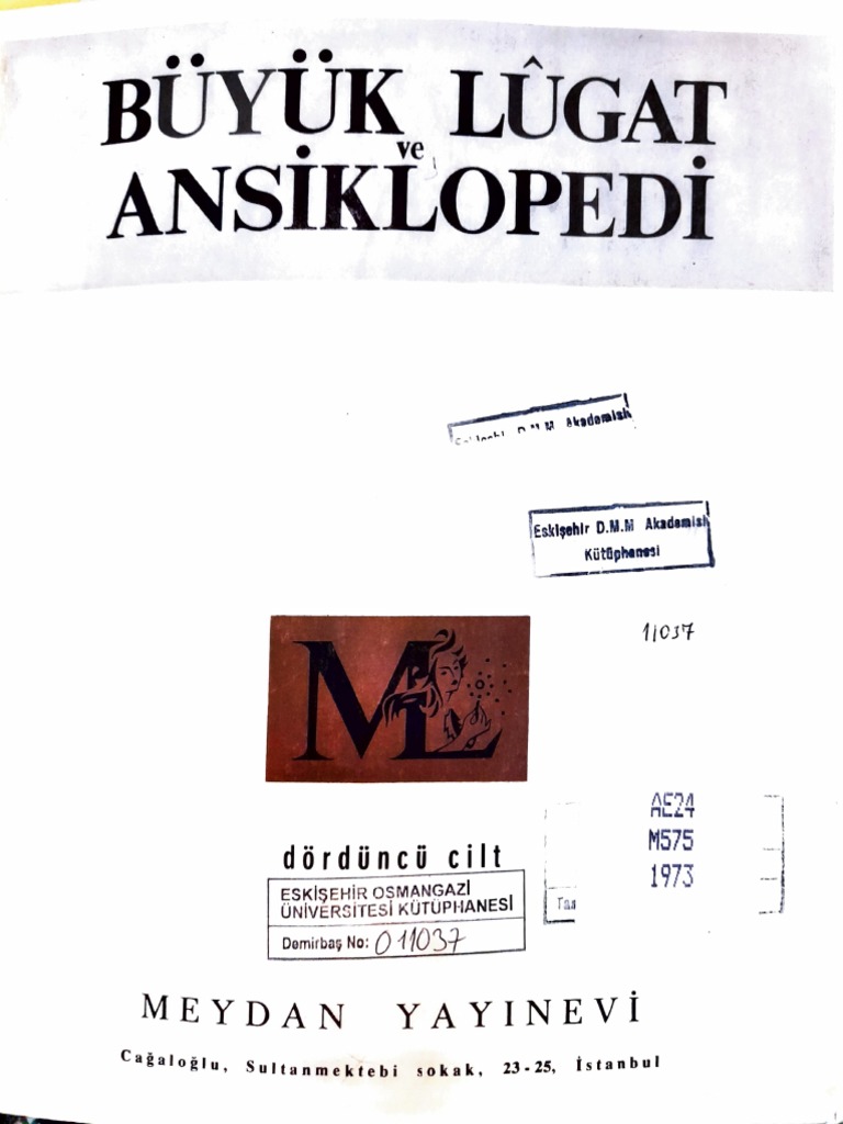 Büyük Lügat Ve Ansiklopedi | PDF