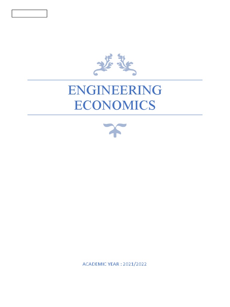Engineering Economics | PDF | Business | Economies