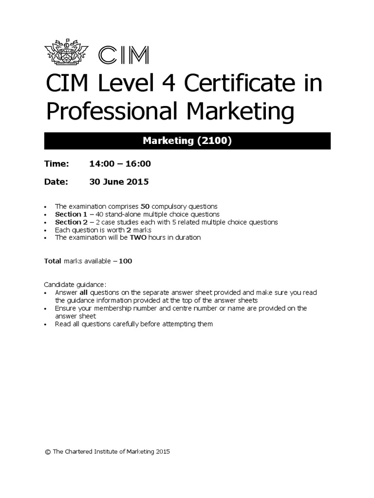 j15 Marketing Exam Paper Final | PDF | Marketing | Market Segmentation