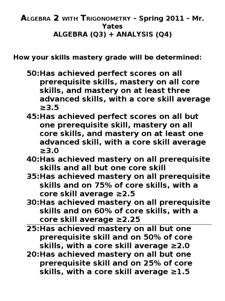 A2TSkillsHandout SkillsGrading | PDF | Computers