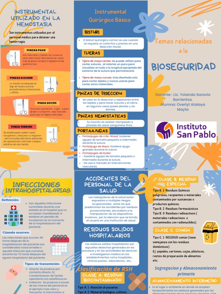 Triptico de Bioseguridad | PDF | Hospital | Residuos