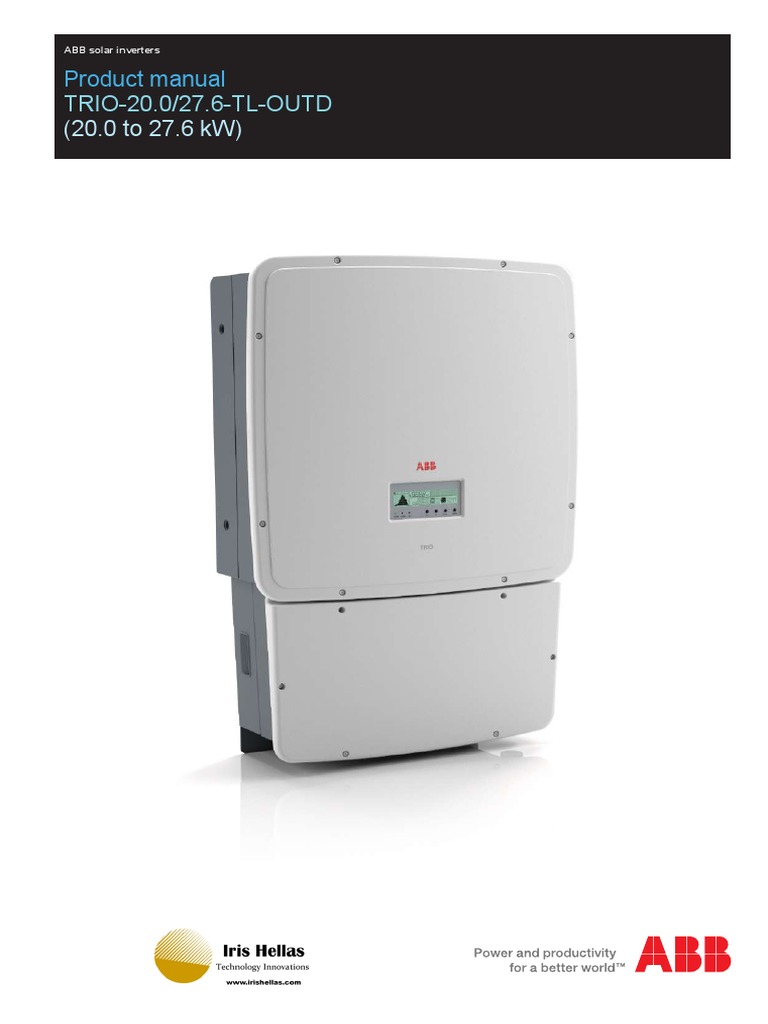 TRIO-20.0-27.6-TL-OUTD-Product - Manual | PDF | Photovoltaic System ...