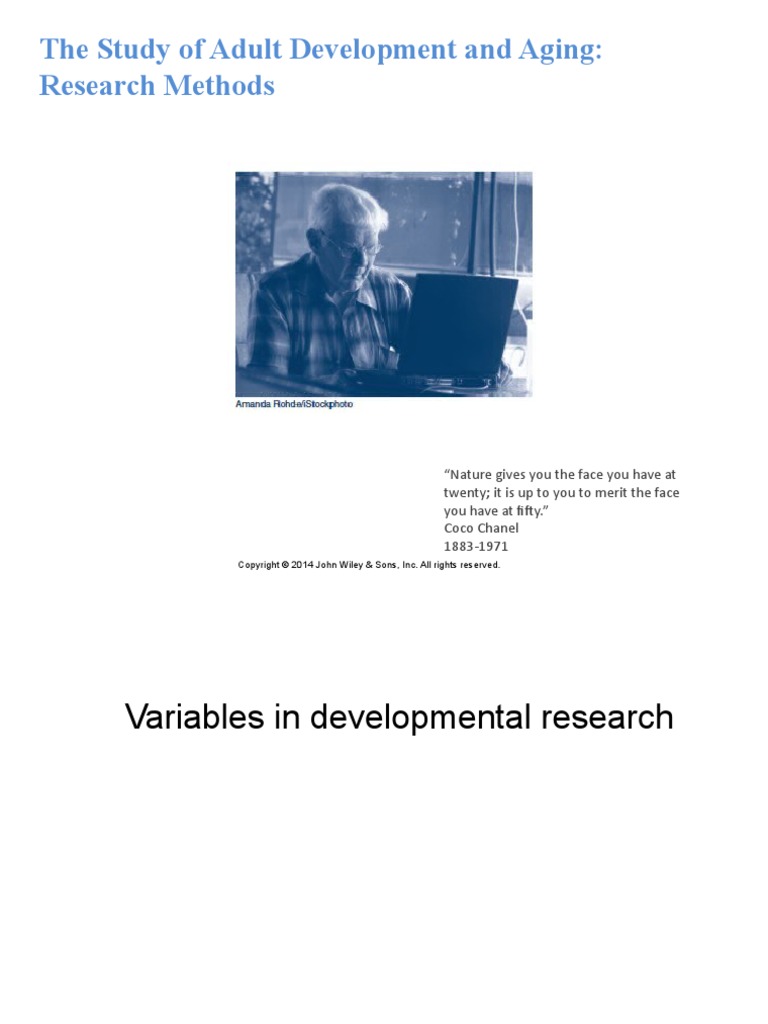 ch03 Adult Psychology | PDF | Cohort Study | Methodology