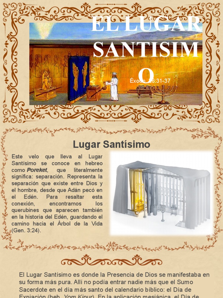 El Lugar Santisimo | PDF | Arca de la Alianza | Santo de los santos
