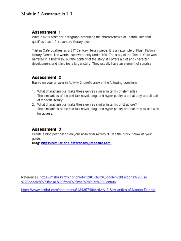 Module 2 Assessment 1-3 | PDF