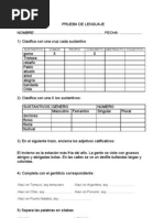 Prueba de Sustantivos Comunes | PDF | Sustantivo | Lingüística