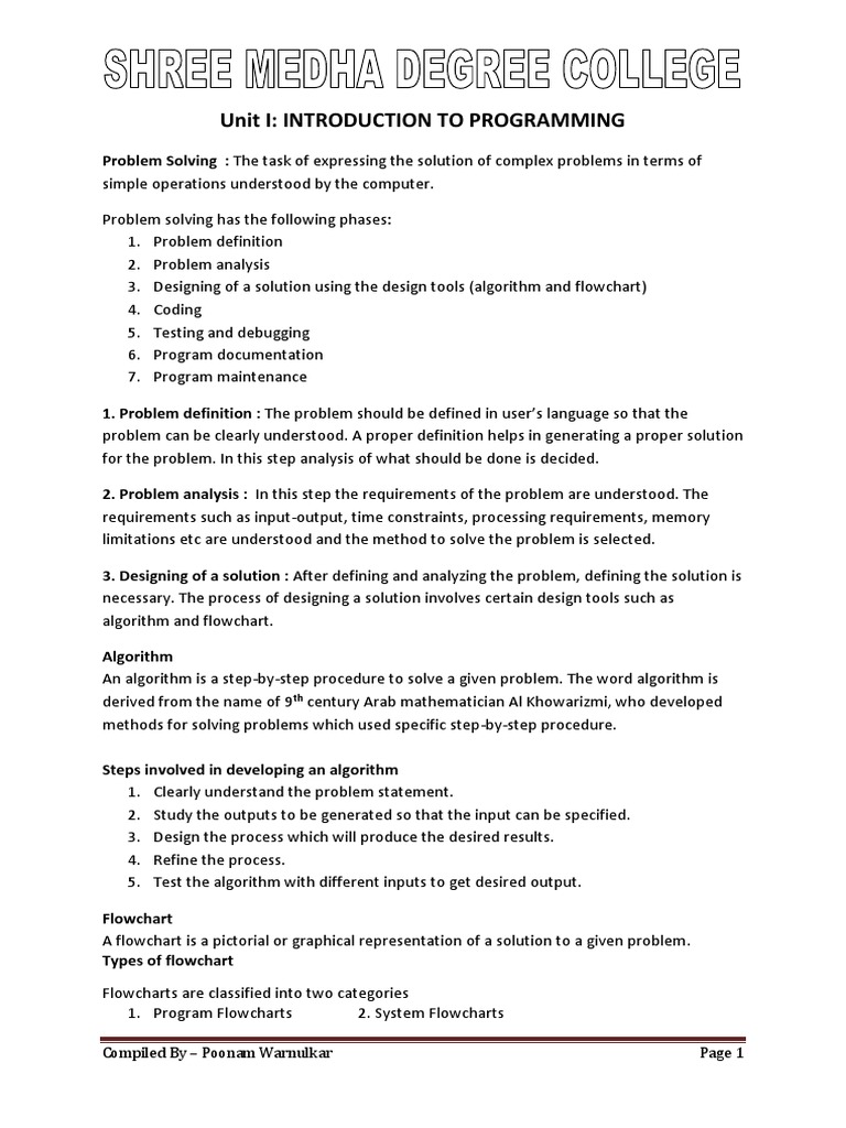 C Programming 1 2 3 Pdf C Programming Language Algorithms