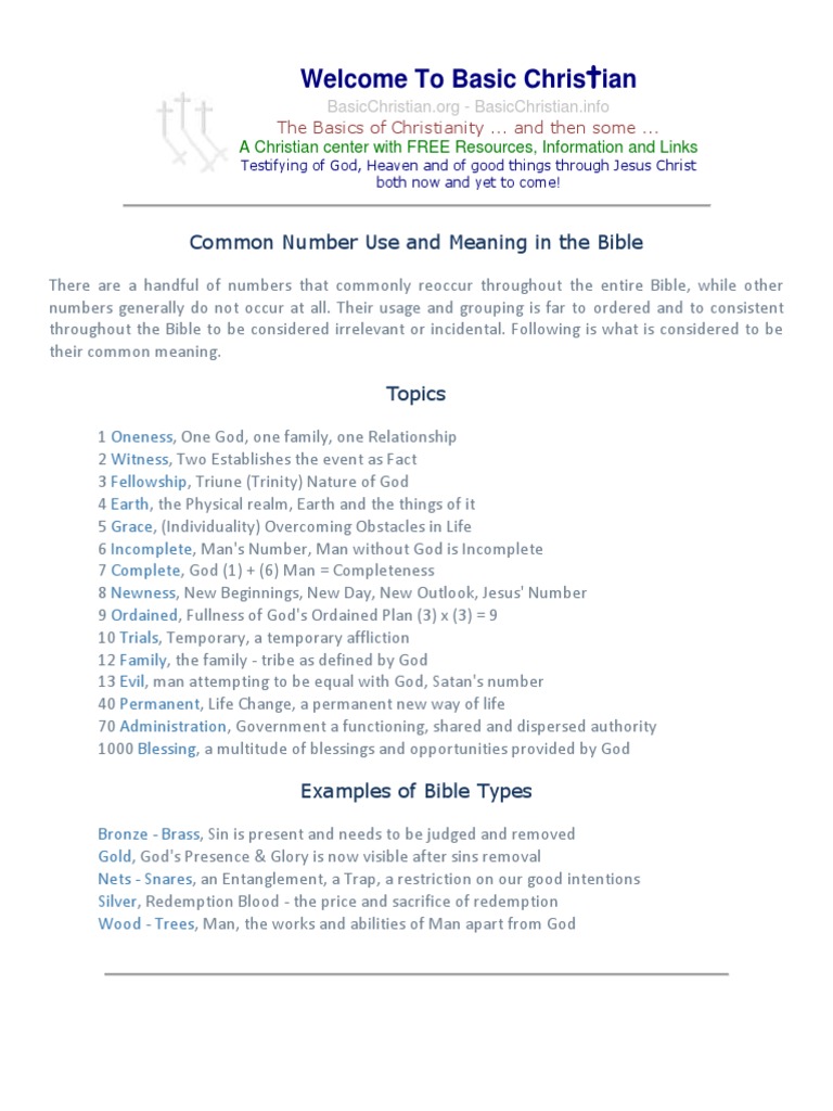Bible Numbers | PDF | Jesus | Resurrection Of Jesus