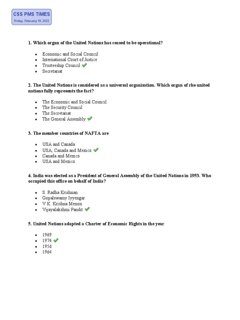 UN Organ No Longer Operational: Trusteeship Council | PDF | World ...