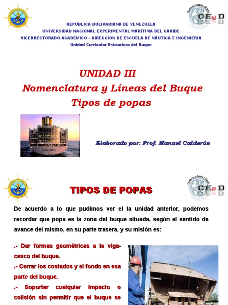 Tipos de Popas-1 | PDF | Popa | Envío