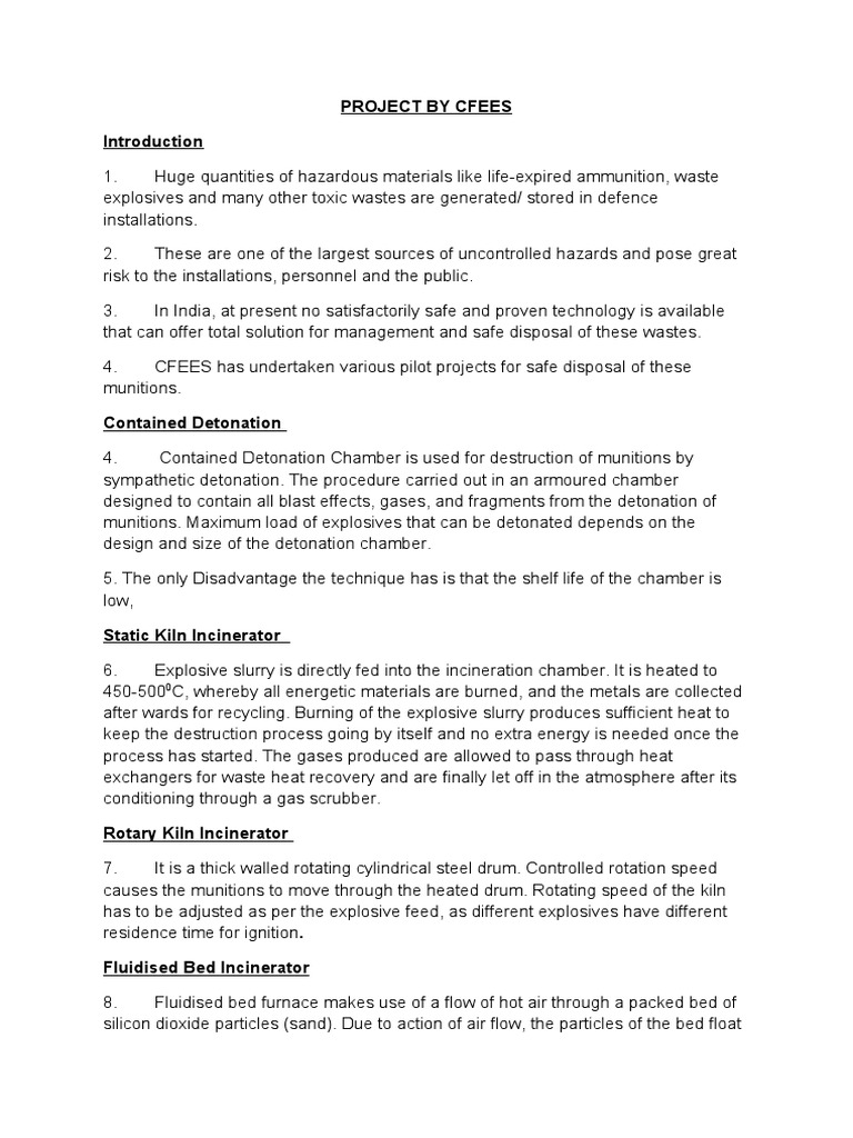 Cfees Project | PDF | Incineration | Combustion