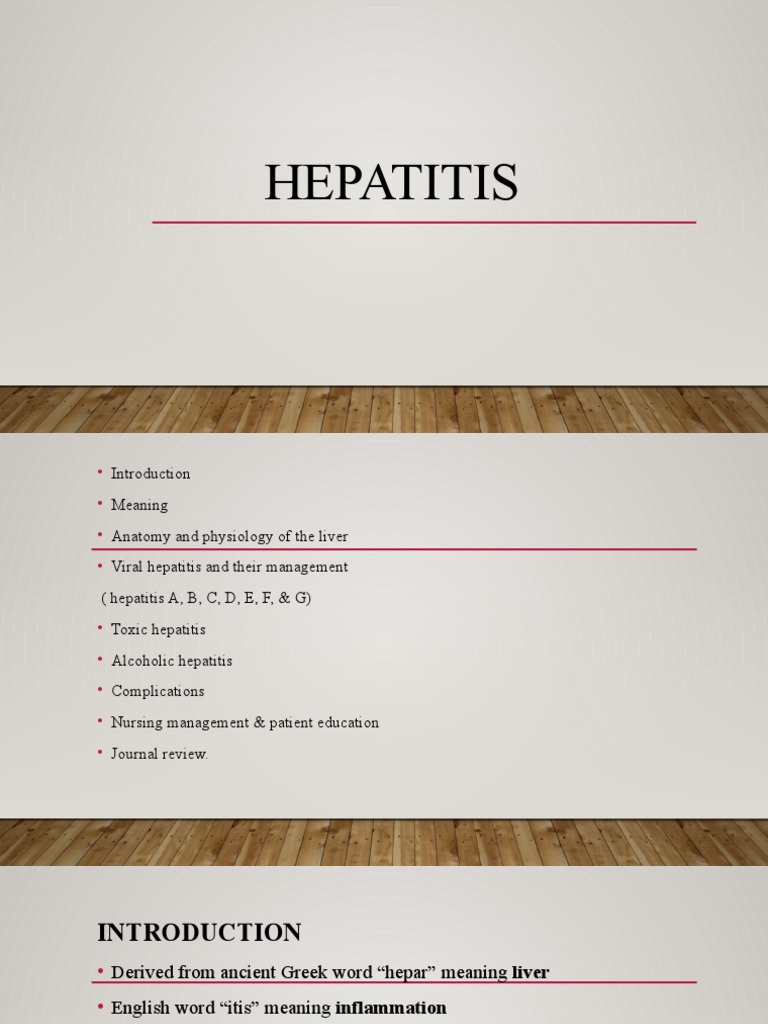 Hepatitis Overview & Management | PDF | Hepatitis | Hepatitis B