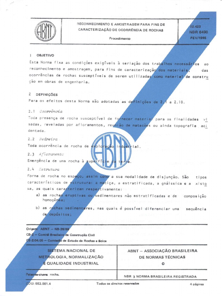 21 - NBR 6490-Reconhecimento e Amostragem para Fins de Caracterização ...