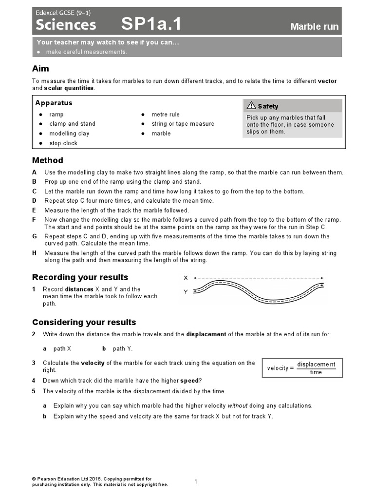 SP1 Worksheets | PDF | Velocity | Speed