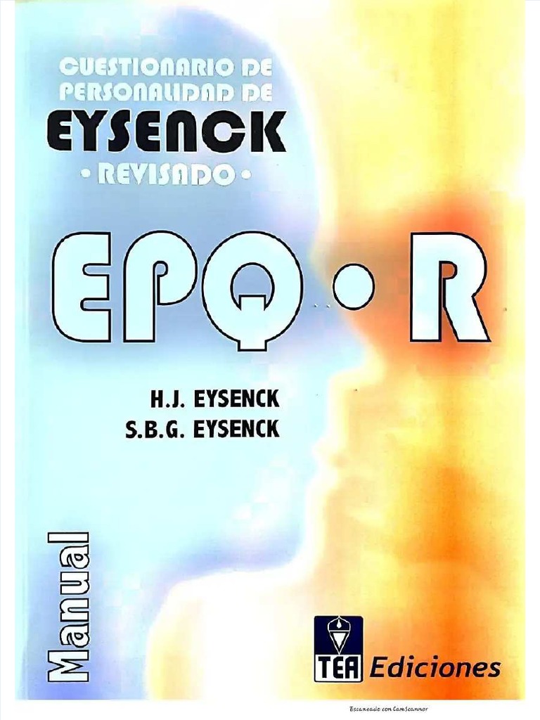 PDF Manual Cuestionario de Personalidad de Eysenck Revisado Epq R ...
